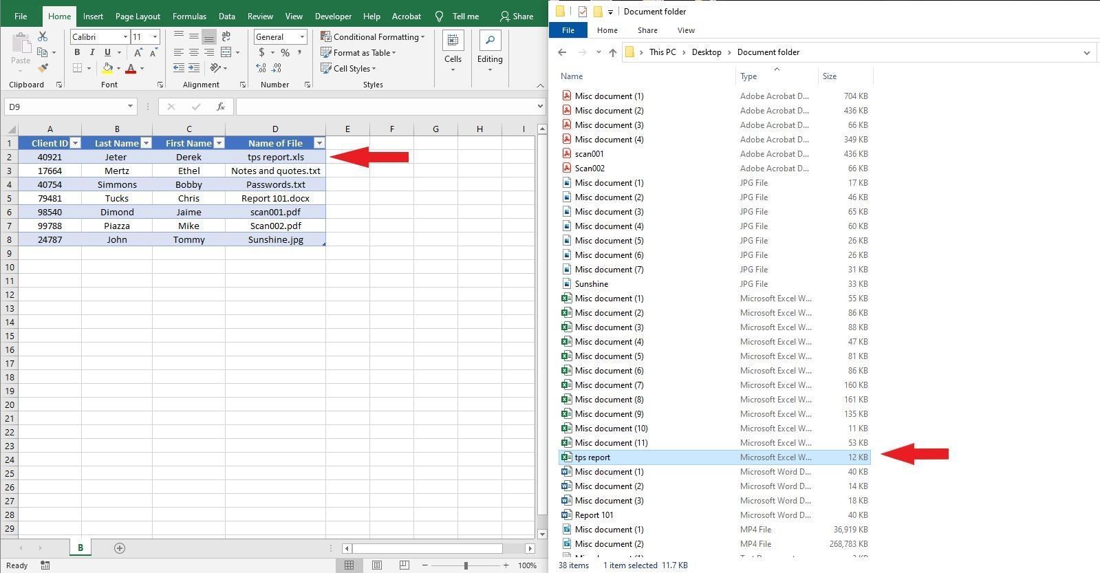 Using partial file names in an excel table to match and copy files to a ...
