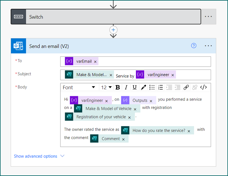 Customising microsoft form submit button to do a specific action ...