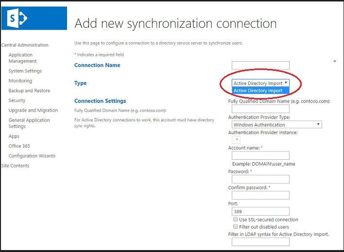 BDC choice does not appear in Type dropdown on the Create New Connection in SharePoint 2016 ups ...