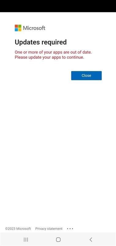 Error - "One of more of your apps are out of date" - Unclear how to resolve. | Microsoft ...
