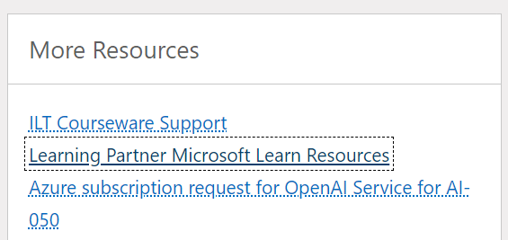 Learning Partner Resources - Wrong Link | Microsoft Community Hub