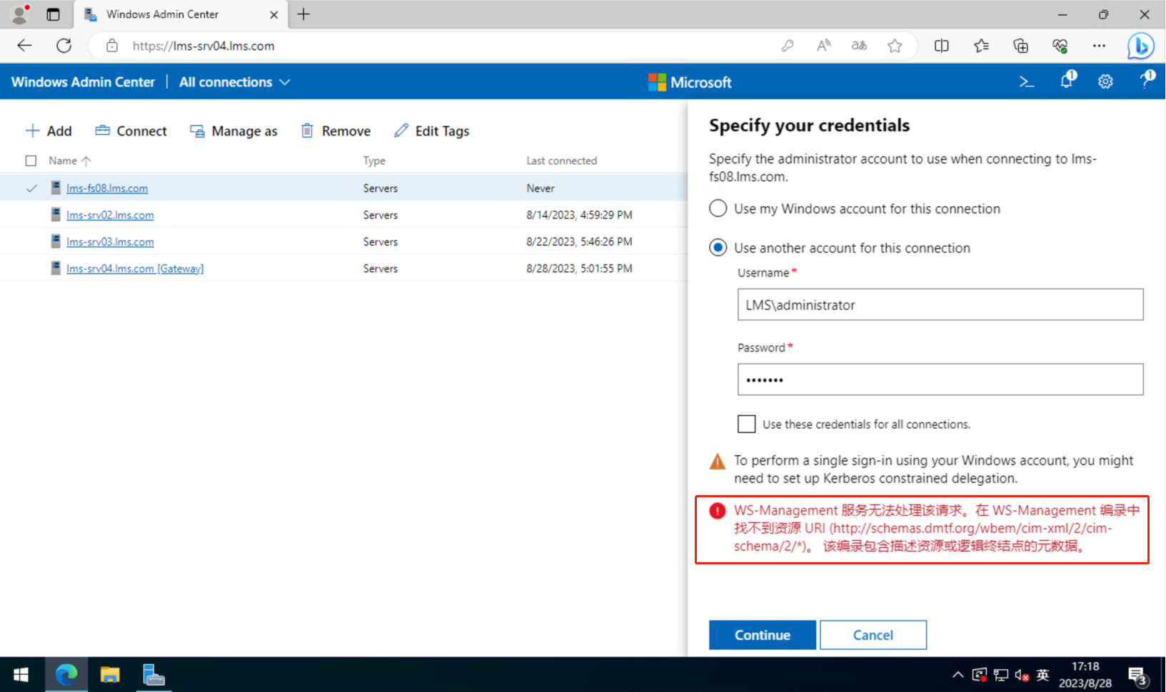 I want to Connect to File Server (Version:Windows Server 2008 R2),but its wrong. | Microsoft ...