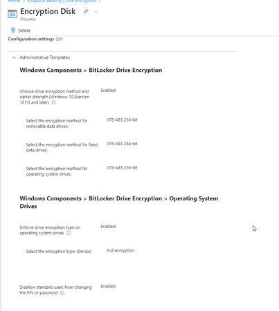 Intune Encrypt Drive By Bitlocker Error Failed To Enable Silent Encryption Microsoft