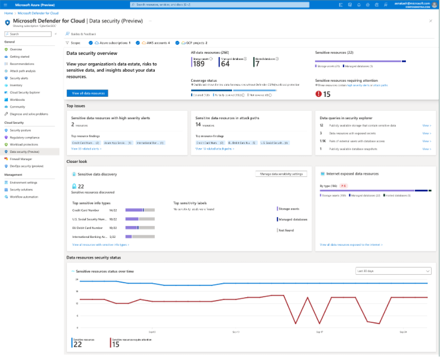 New expanded visibility into multicloud data security in Microsoft Defender for Cloud ...