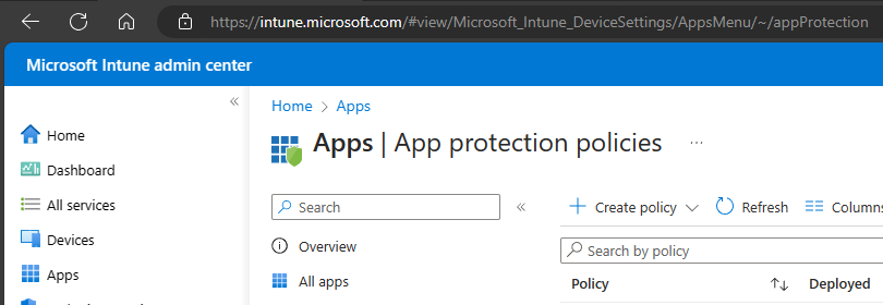 What role is needed to configure App Protection Policies in Intune? | Microsoft Community Hub