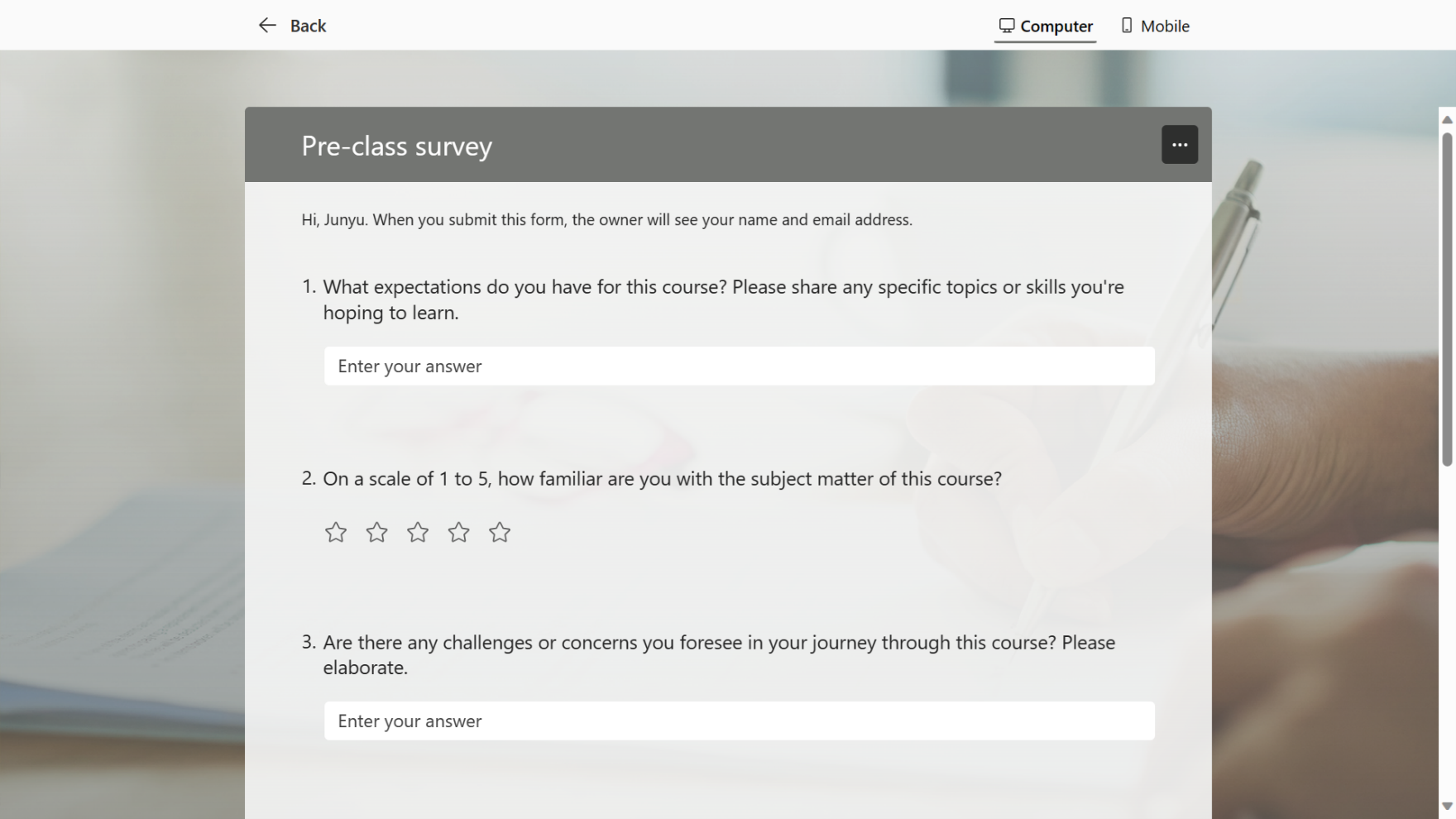 Enhancing Your Teaching and Learning Experience with Microsoft Forms ...
