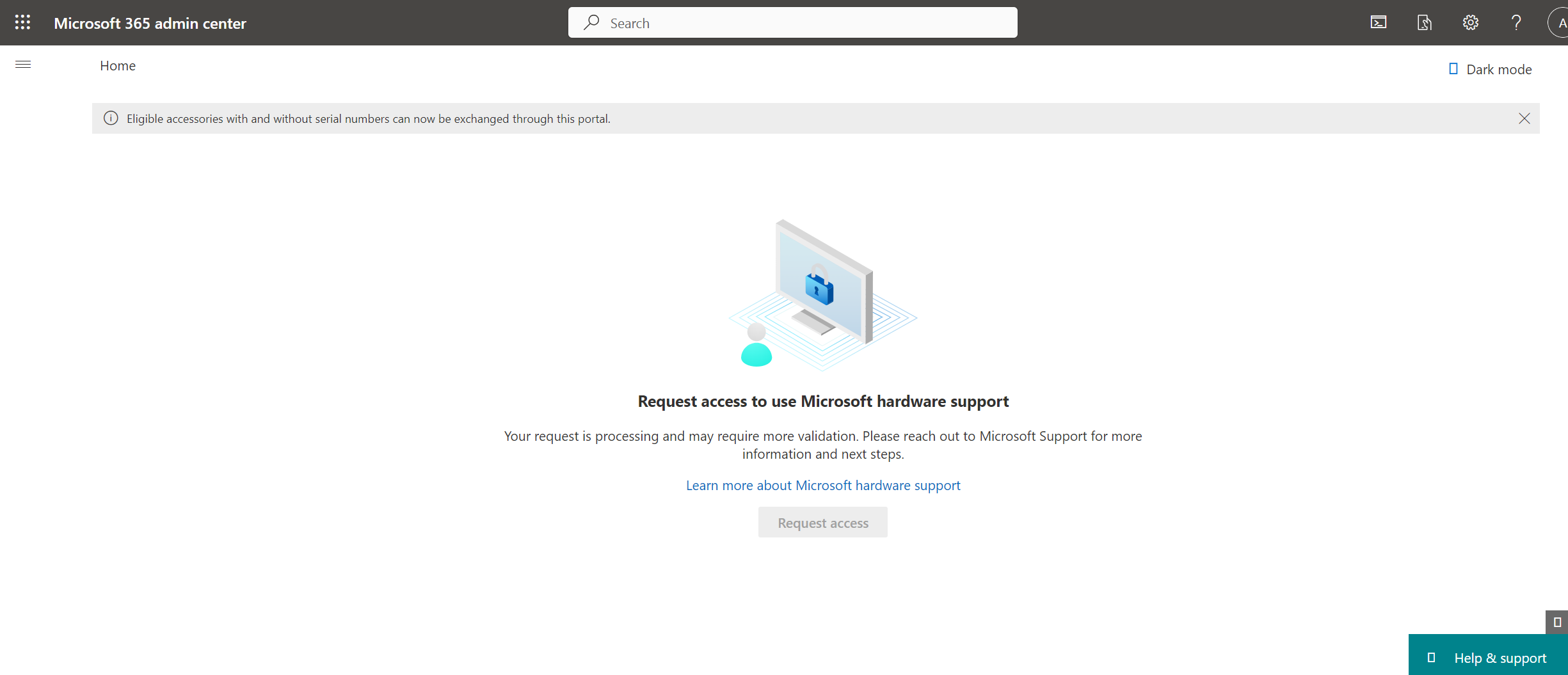 Why can't I use the hardware support portal in Microsoft 365 ...