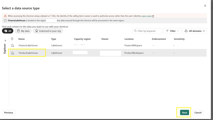 Establishing Data Mesh architectural pattern with Domains and OneLake on Microsoft Fabric ...