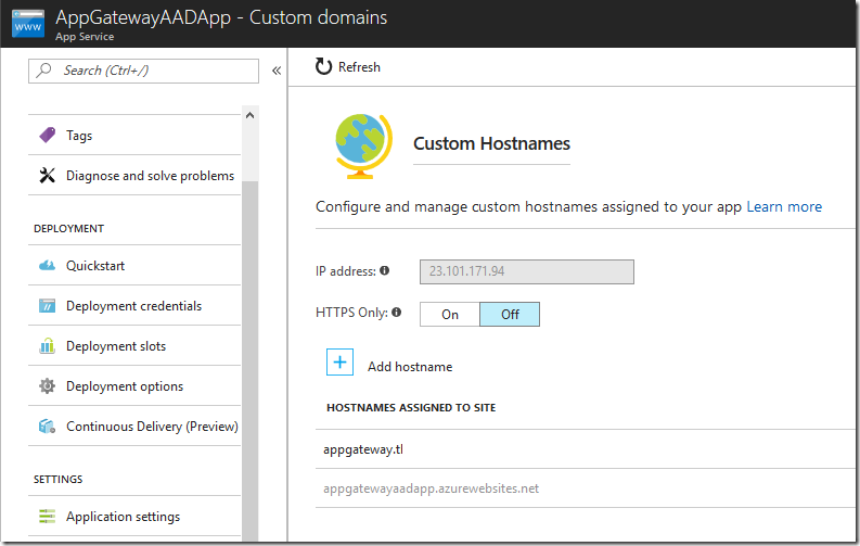 Setting up Application Gateway with an App Service that uses Azure ...