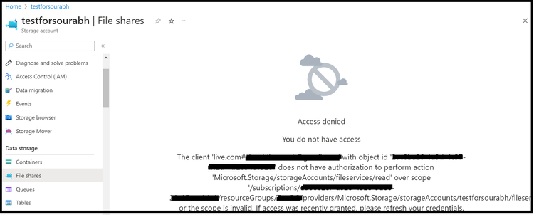 How to Restrict User Visibility of File Share, Queue, and Table Storage Service | Microsoft ...