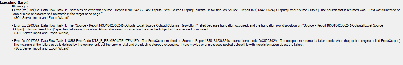 Importing excel data in SQL Server | Microsoft Community Hub