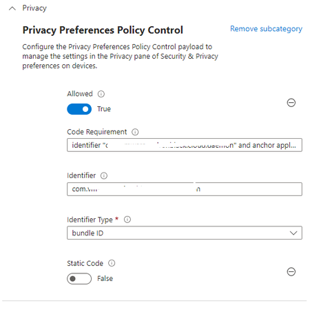 macOS - Privacy Preference Policy Controls - MDM Settings Catalog | Microsoft Community Hub