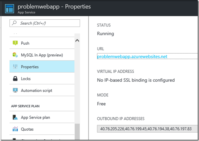 How do I determine the outbound IP addresses of my Azure App Service | Microsoft Community Hub