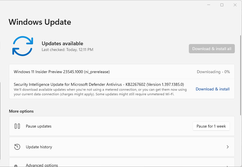 We didn't find any updates that are published for your edition at this ...