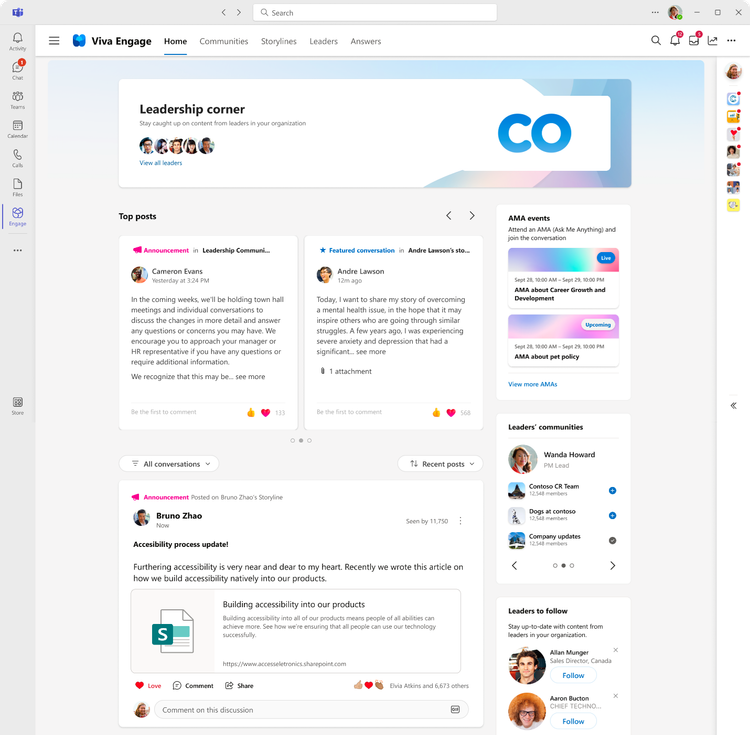 Leaders in Viva Engage reach employees and beyond with storyline ...