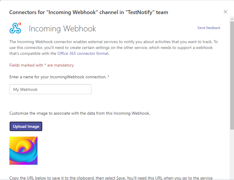 Icon image set for Incoming Webhook in MS Teams is not displaying. | Microsoft Community Hub