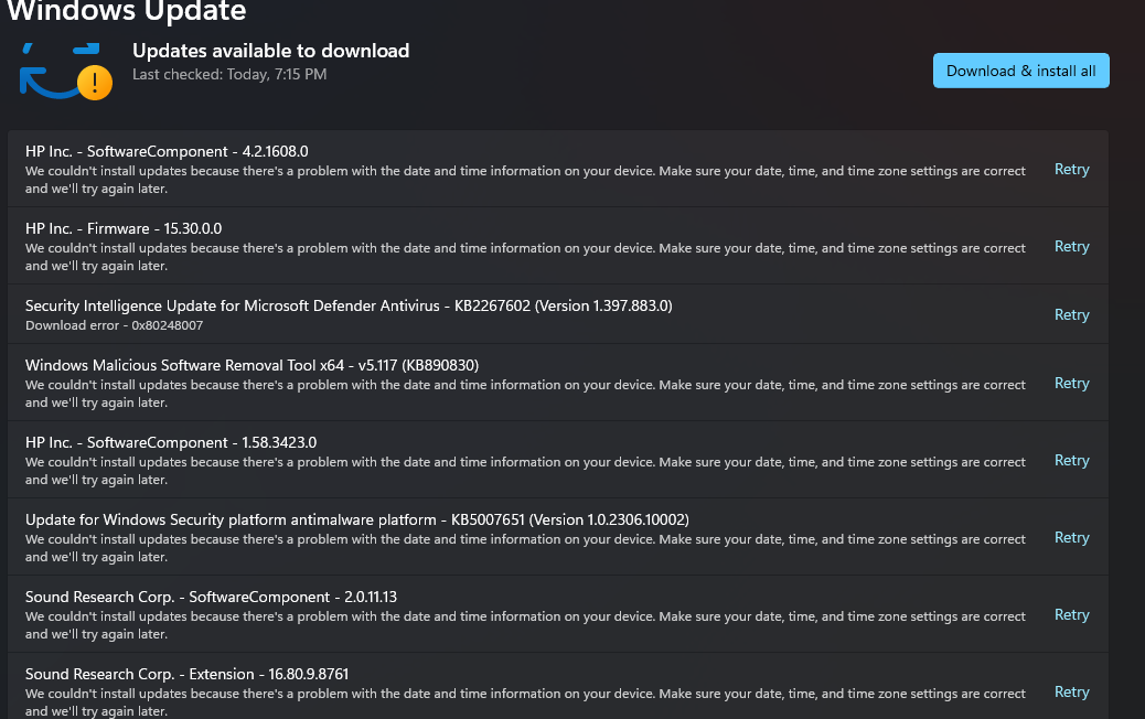Windows 11 insider program - windows update fails | Microsoft Community Hub