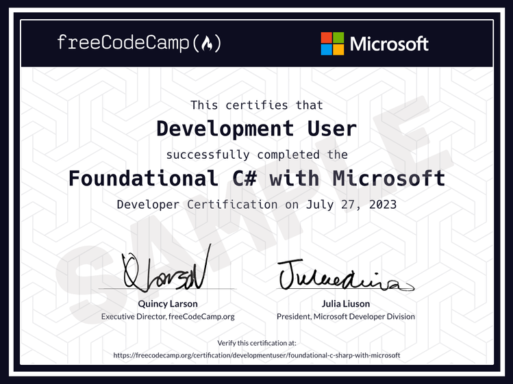 Nova Certificação Gratuita Foundational C# com o freeCodeCamp ...