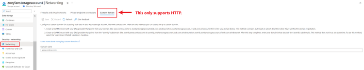 Step By Step Guide Setting Up Custom Domain For Azure Storage Account With Only Enabled
