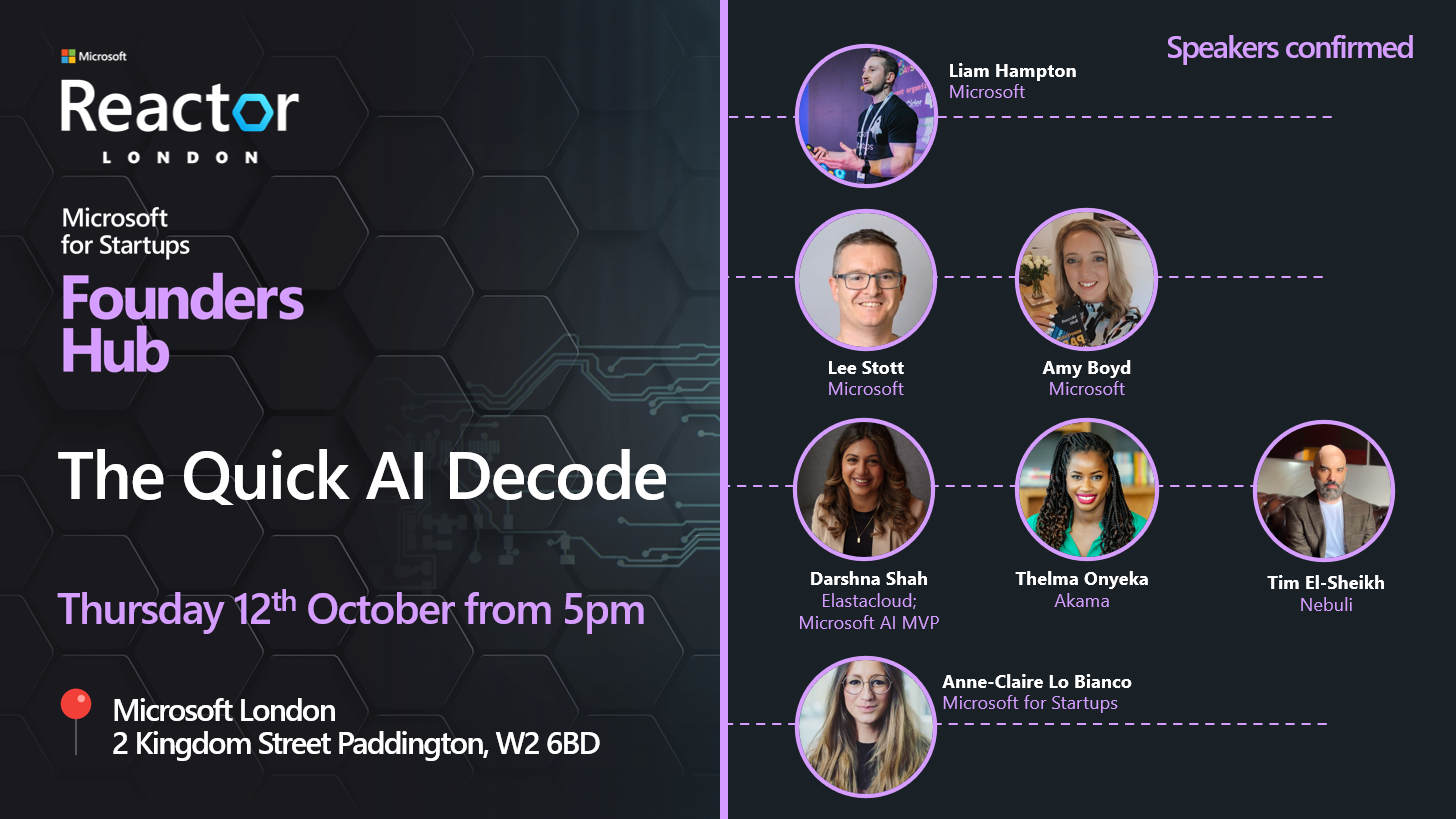 Unlock AI Excellence: Join 'The Quick AI Decode' Event at Microsoft London Rector - Oct 12, 2023 ...