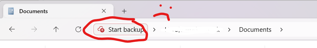 Remove "Start backup" from File Explorer | Microsoft Community Hub
