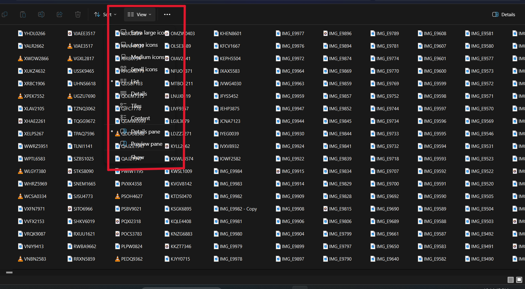 Transparency of folder menu with its content | Microsoft Community Hub