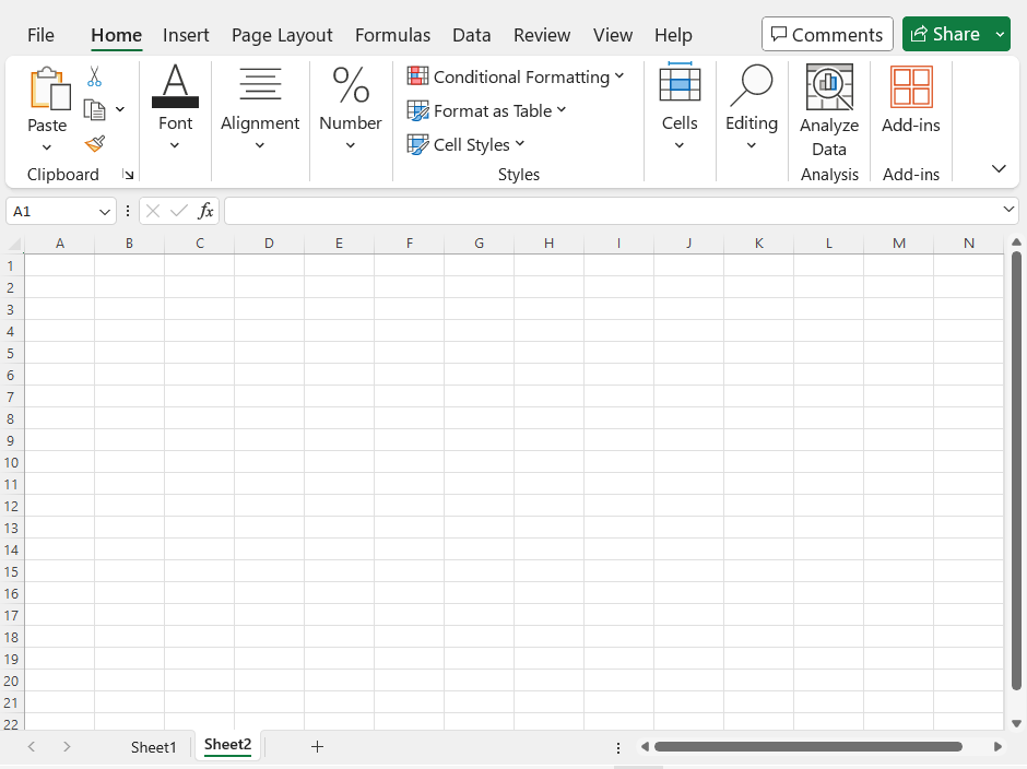Issue with starting a new EXCEL spreadsheet | Microsoft Community Hub