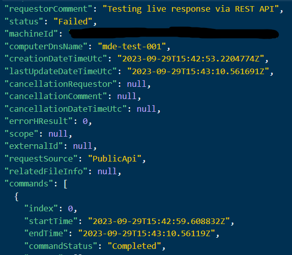 Live Response API - GetFile stuck in pending and fails? | Microsoft Community Hub
