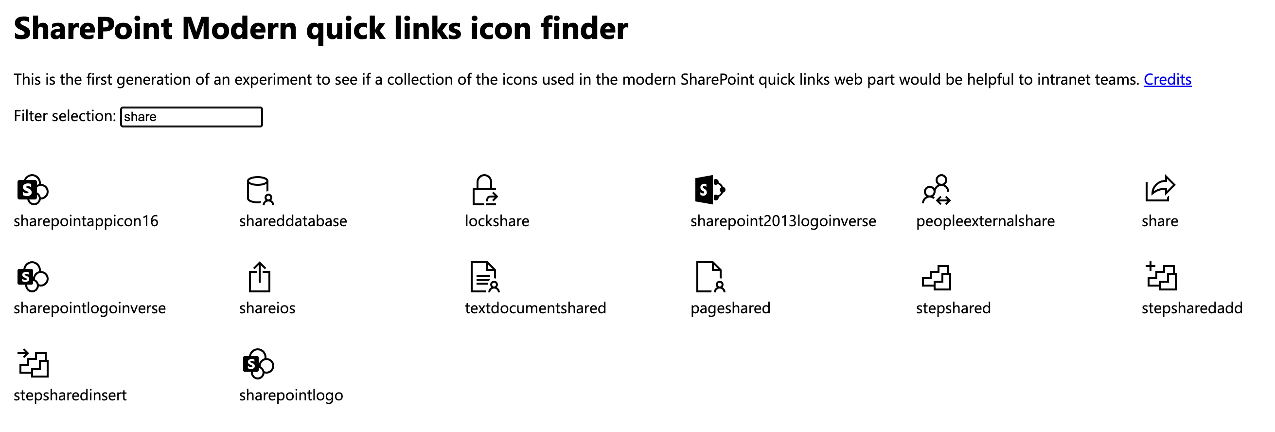 Tool for viewing quick links icons | Microsoft Community Hub