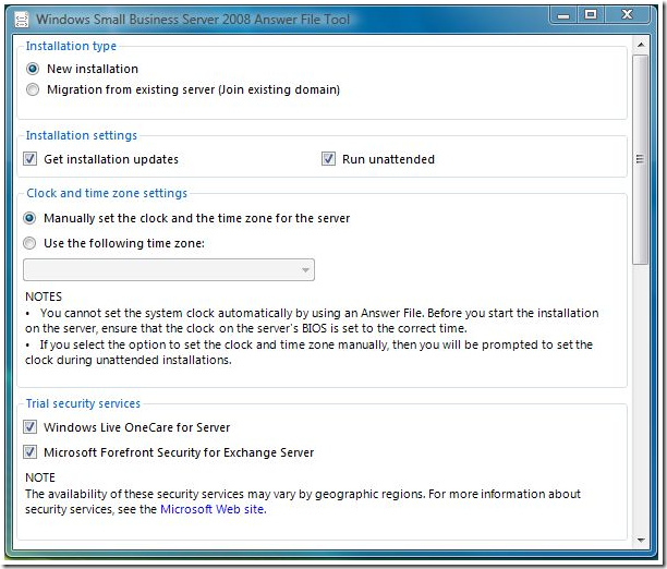 Introducing the Windows SBS 2008 Answer File | Microsoft Community Hub