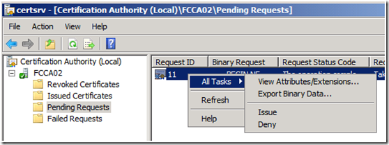 Implementing an OCSP responder: Part IV - Configuring OCSP for use with Standalone CAs ...