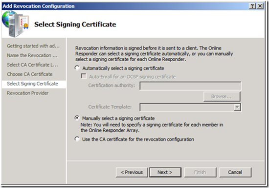 Implementing an OCSP responder: Part IV - Configuring OCSP for use with Standalone CAs ...