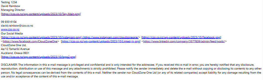 Exchange disclaimer breaks when sent from iPhone? | Microsoft Community Hub