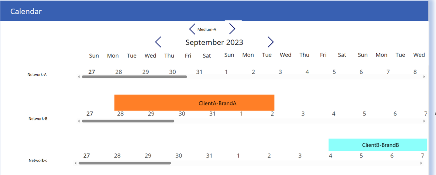 Show SharePoint list items inside a calender-like horizontal gallery ...