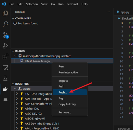 Develop and deploy Docker Containers to Azure with Visual Studio Code
