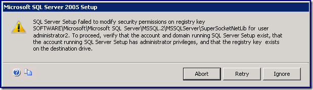 Error While Installing SQL 2005 Express on SBS 2008 | Microsoft ...