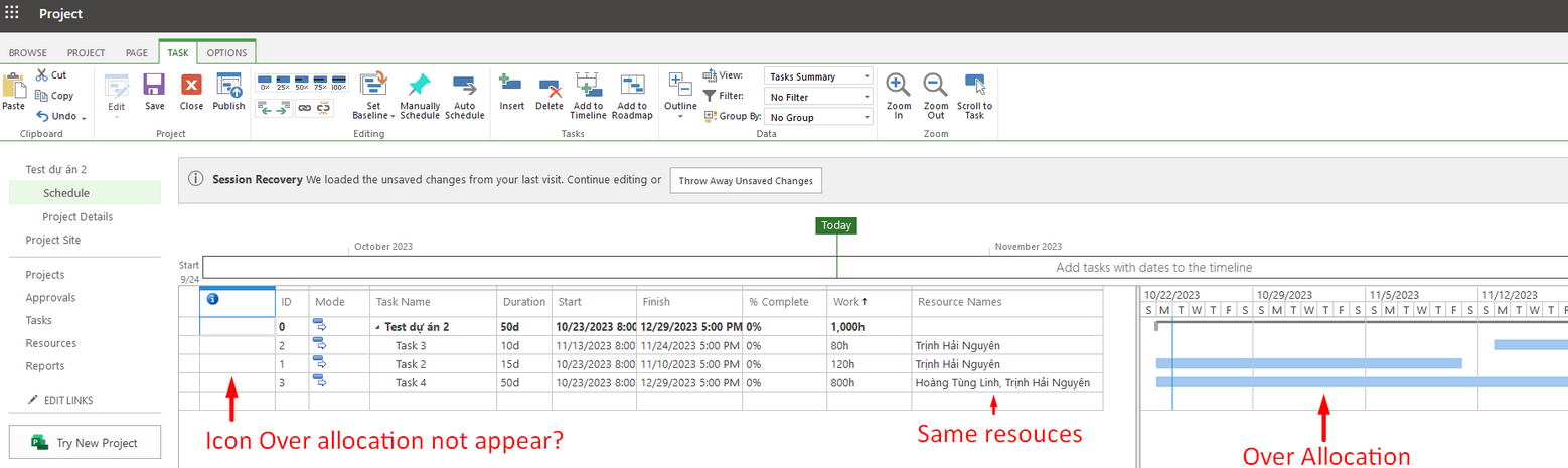 Over allocation not working in Project Online (Plan 3) | Microsoft ...
