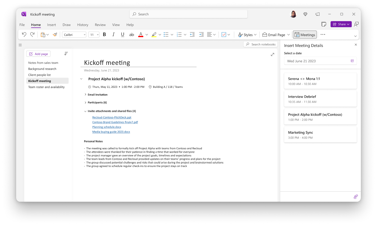 Refreshing Meeting Details On Onenote On Windows Microsoft Community Hub 