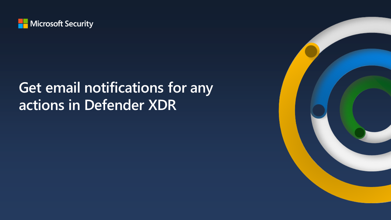 Automated email notification for Microsoft XDR actions