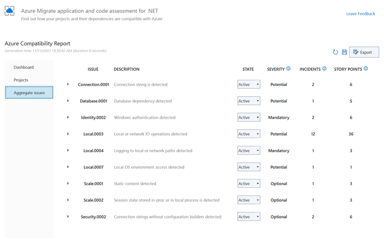 Azure Migrate application and code assessment is now available for .NET and Java | Microsoft ...