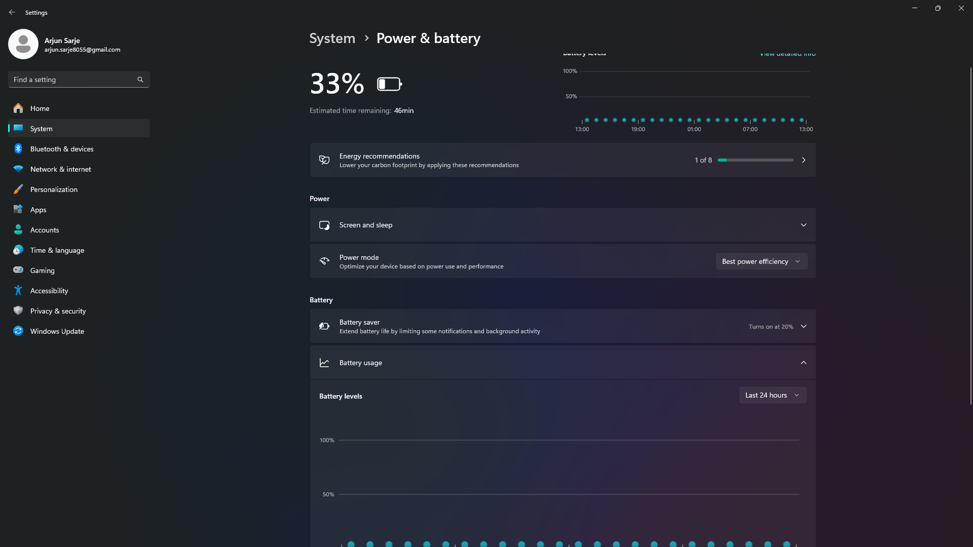 Battery Graph not functioning | Microsoft Community Hub