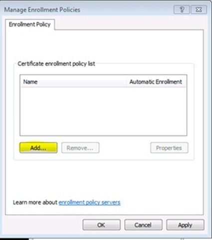 Enabling CEP and CES for enrolling non-domain joined computers for ...