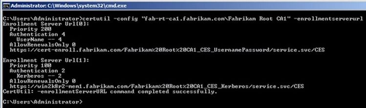 Enabling CEP and CES for enrolling non-domain joined computers for ...
