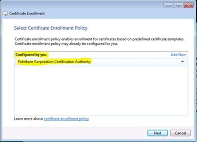 Enabling CEP and CES for enrolling non-domain joined computers for ...