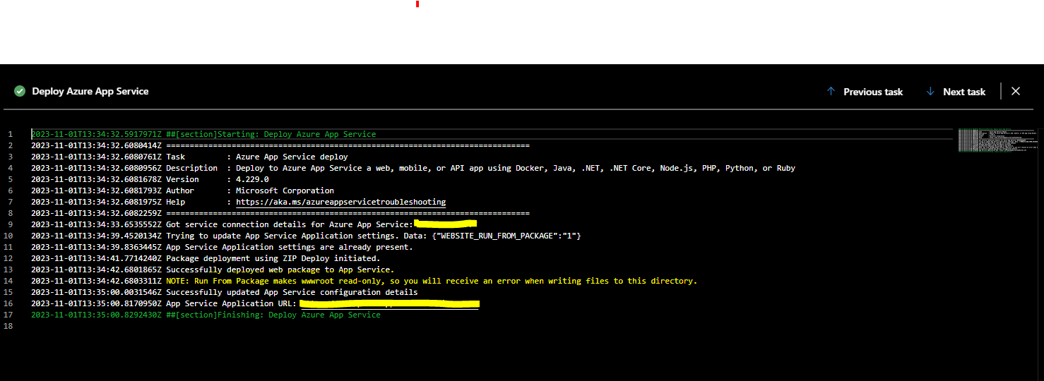 You do not have permission to view this directory or page while deploying Web APP in App service ...