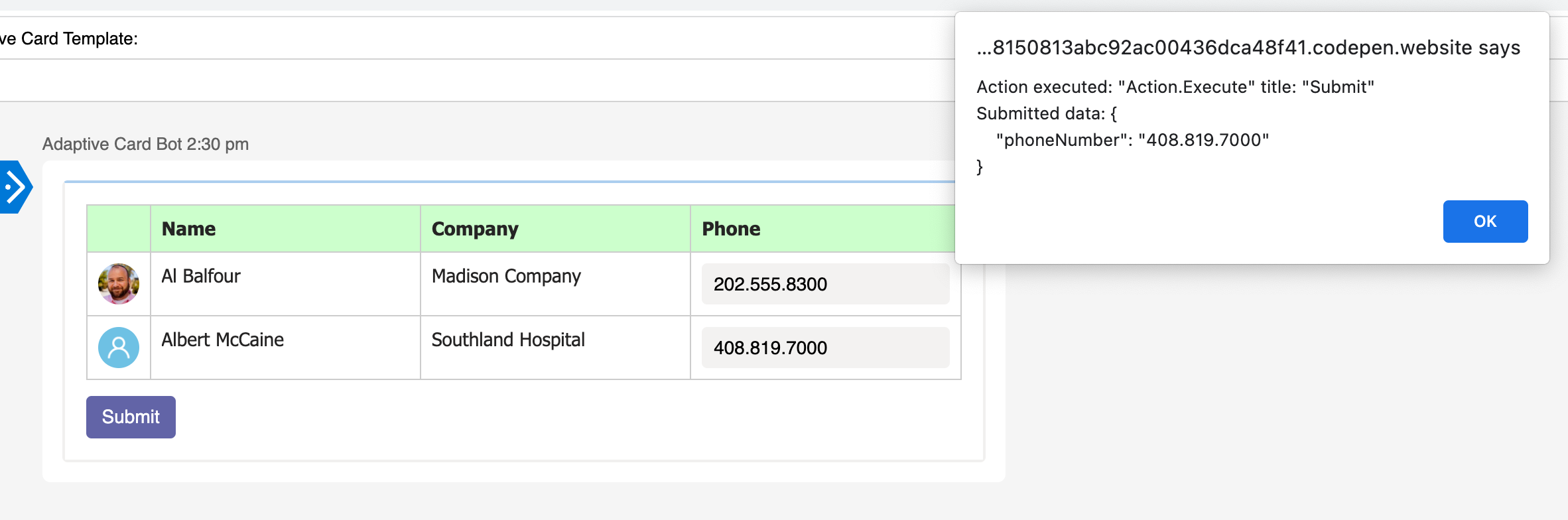 Adaptive Card Dynamic Table Row with Input | Microsoft Community Hub