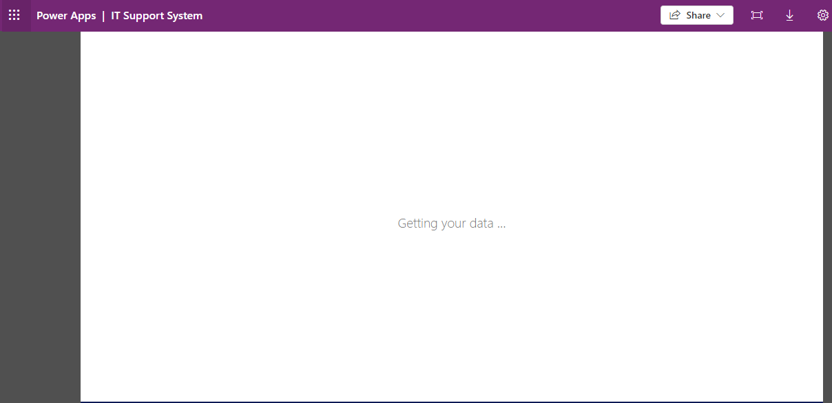 PowerApp forms get stuck on "Getting your data..." when click the Edit and View button ...