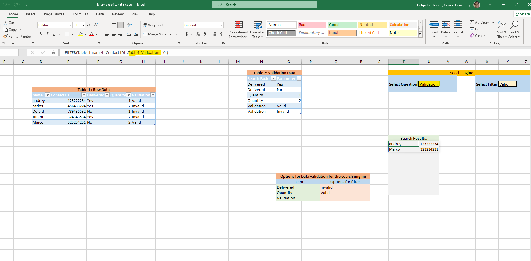 Help with a possible filter formula (no VBA no macros) | Microsoft Community Hub