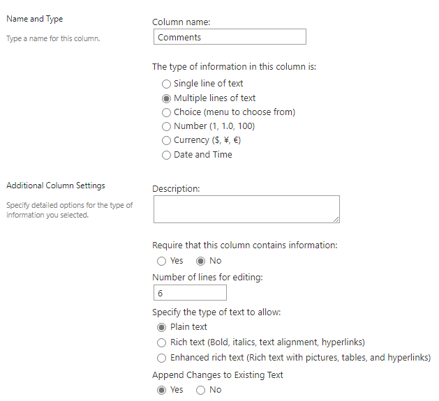 Adding An Appending Multiline Text Field To A List Board View Microsoft Community Hub