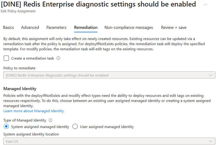Change Azure Policy assignment's system assigned managed identity location | Microsoft Community Hub
